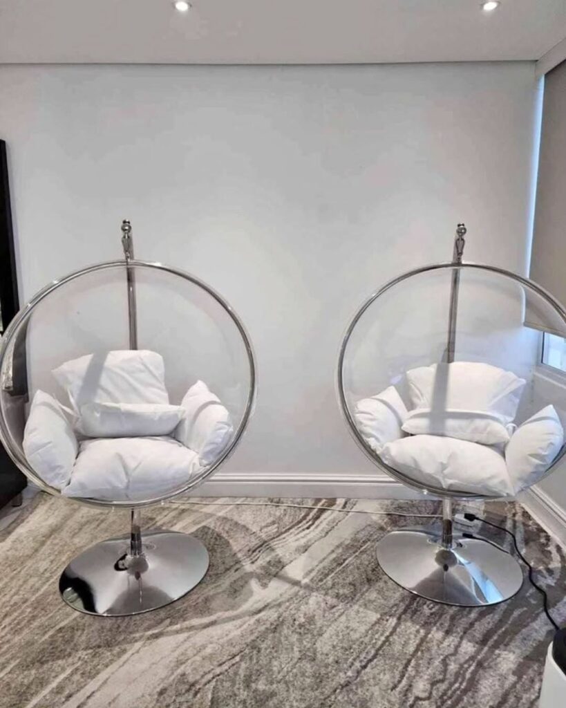 Acrylic bubble swing chair - bambieshomeware.co.za